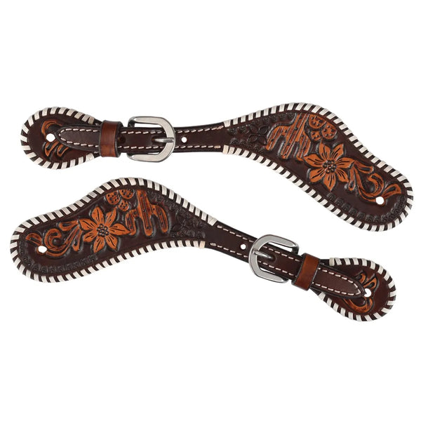 Circle Y Ladies Desert Rawhide Edge Spur Straps – Tack Room Too