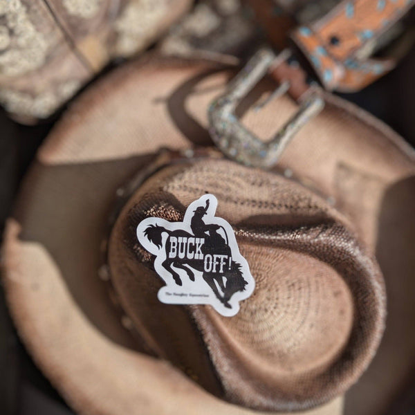 Buck Off Horse Rodeo Sticker – Tack Room Too