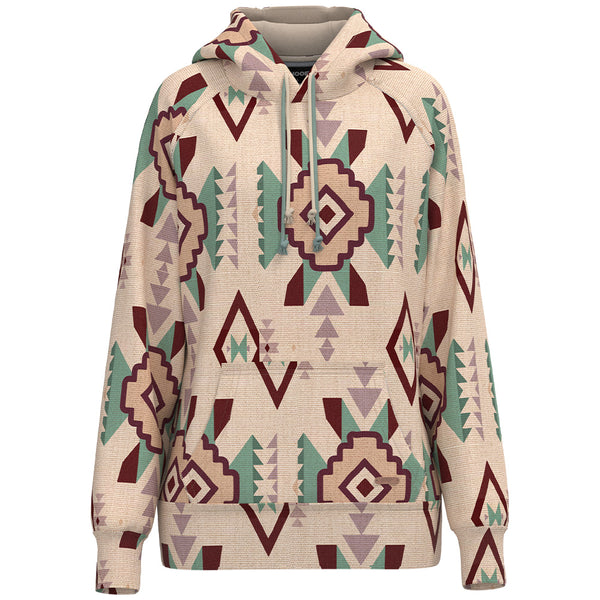 Hooey "Playa" Youth Simply Taupe Hoody with All Over Aztec Pattern ...